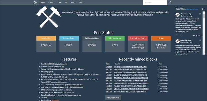 Las Mejores Pools Para Minar Ethereum 2018