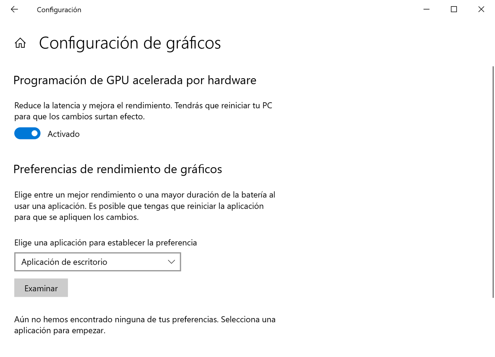 Cómo activar la programación de GPU acelerada por hardware en Windows 10